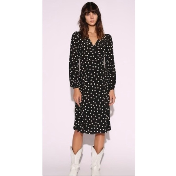Realisation Par | Dresses | Realisation The Violette Black White Polka ...